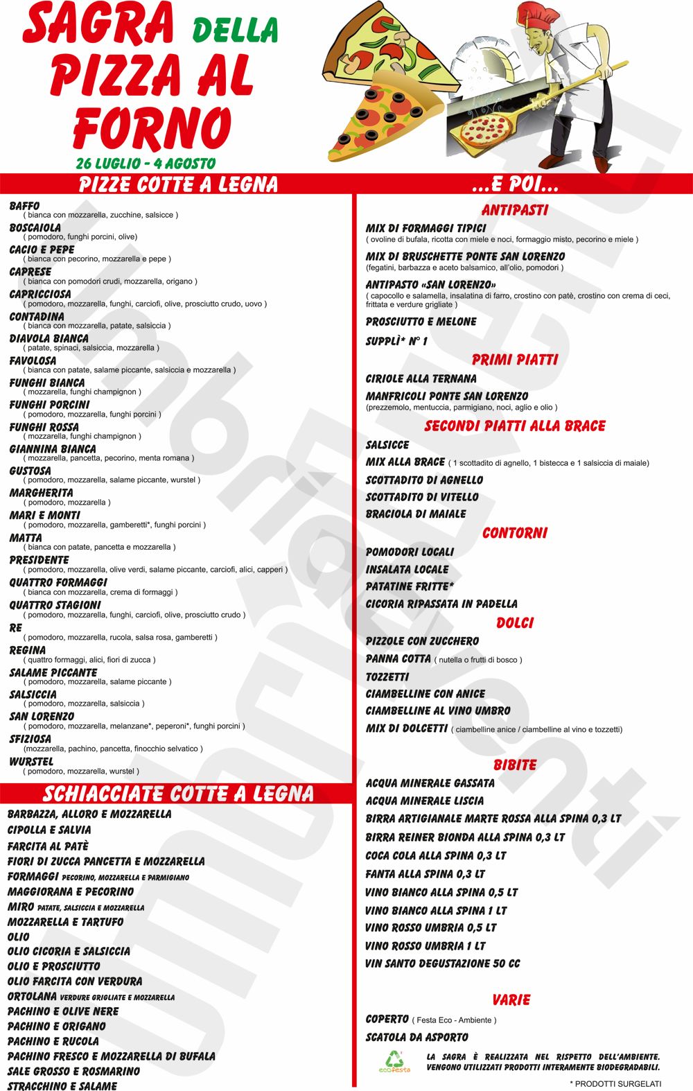 Sagra della Pizza al Forno 2019 Ponte S. Lorenzo, Narni | UmbriaEventi